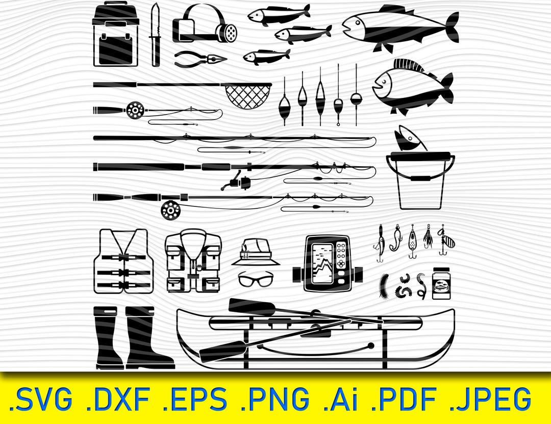 Fishing SVG Bundle: Lures, Bait, Clipart (digital Files) - Etsy