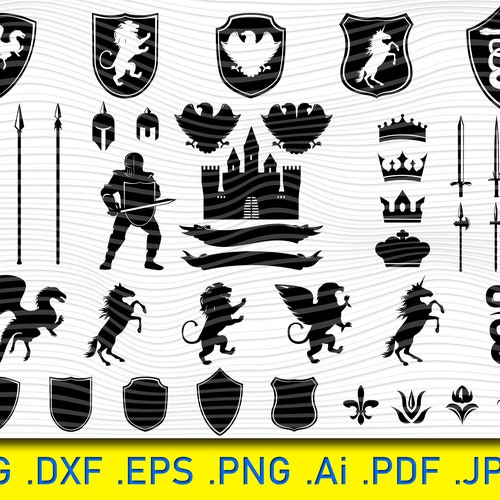 Knight's Shield Coat of Arms Emblem Svg Arms Knight - Etsy