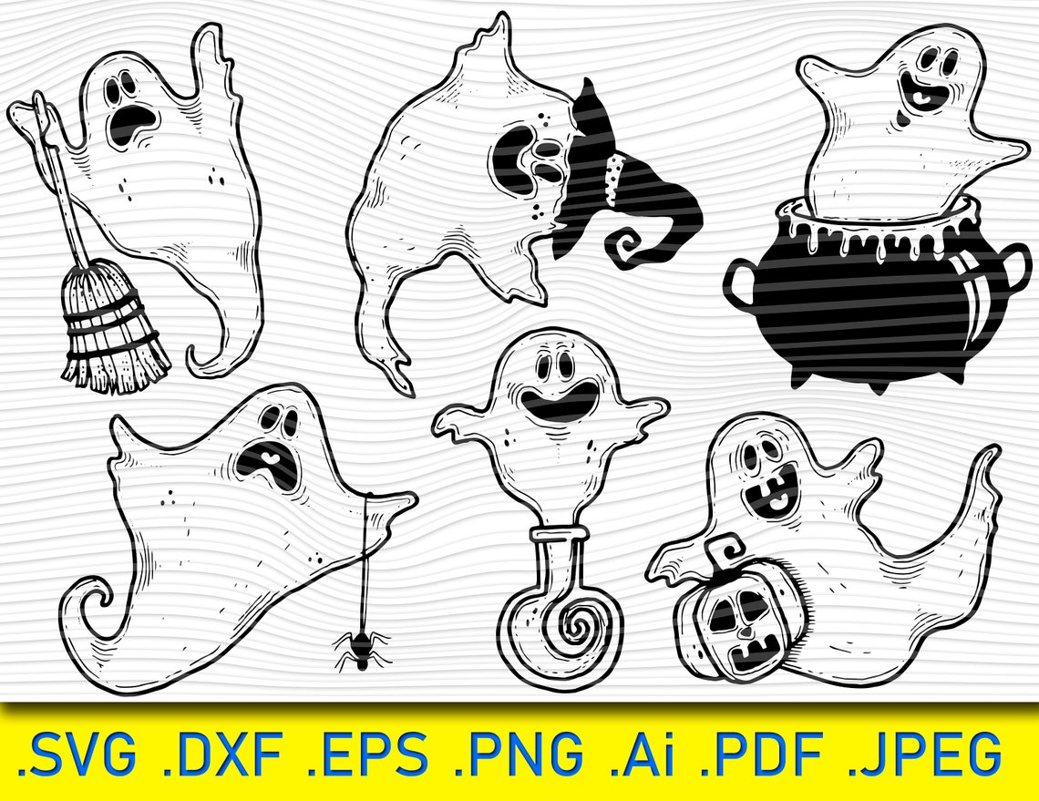 Ghost Bundle Ghost Svg Ghost Cricut Ghost Clipart Ghost | Etsy