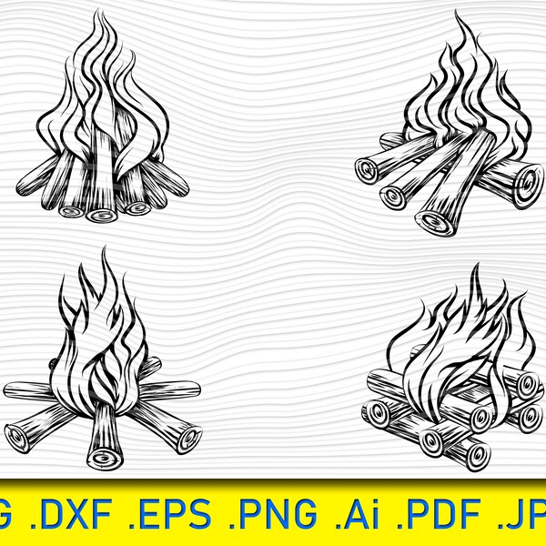 Campfire Svg - Etsy