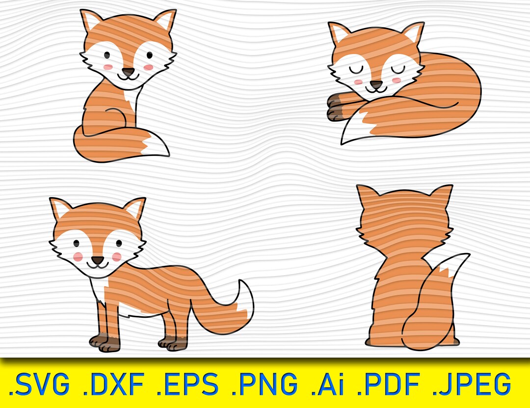 Fox Svg Cut File, Cute Fox, Fox Clipart, Fox Digital, Fox Eps, Sleeping ...