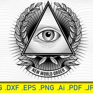 ILLUMINATUS TRIANGLE Logo, All-seeing Eye, CRICUT Files, Illuminatus ...