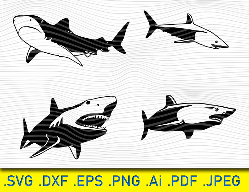 Shark Svg Bundle Shark Fish Svg Shark Design Svg Animal - Etsy