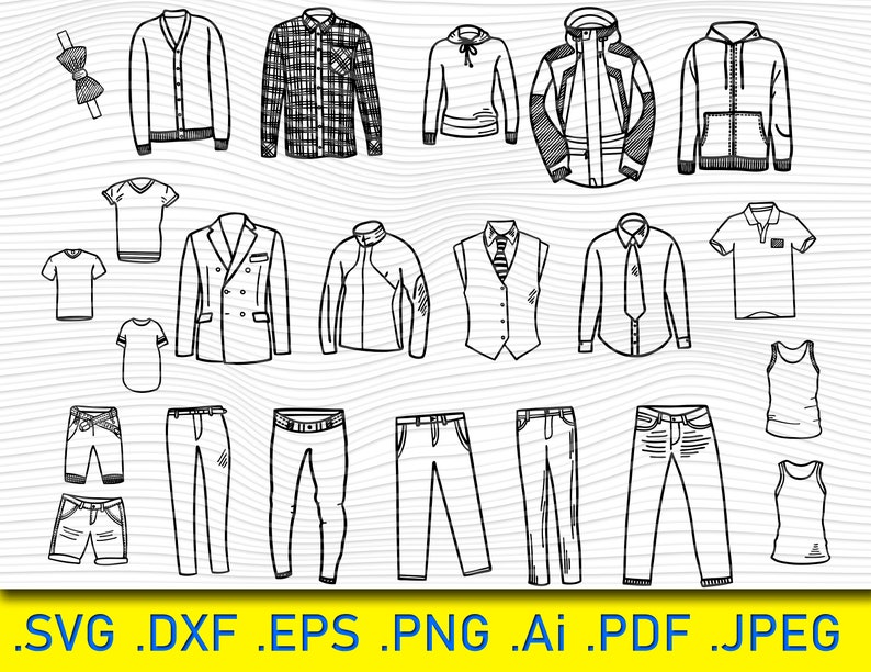 23 Mens Clothing Fashion Clothes Svg Clothes Svg Outfit - Etsy