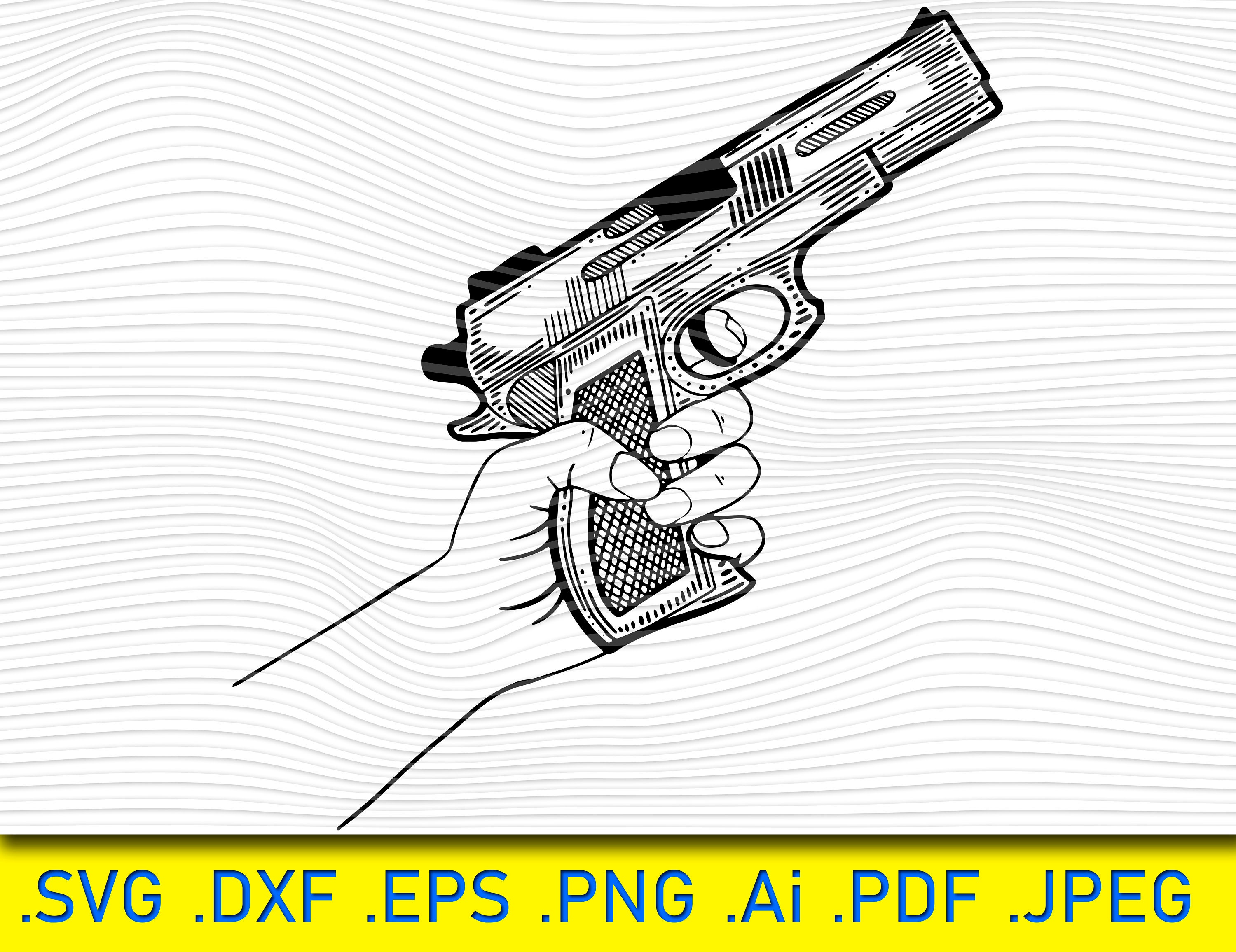 Hand With Pistol Firearm Protectiongun SVG Handgun Pistol - Etsy