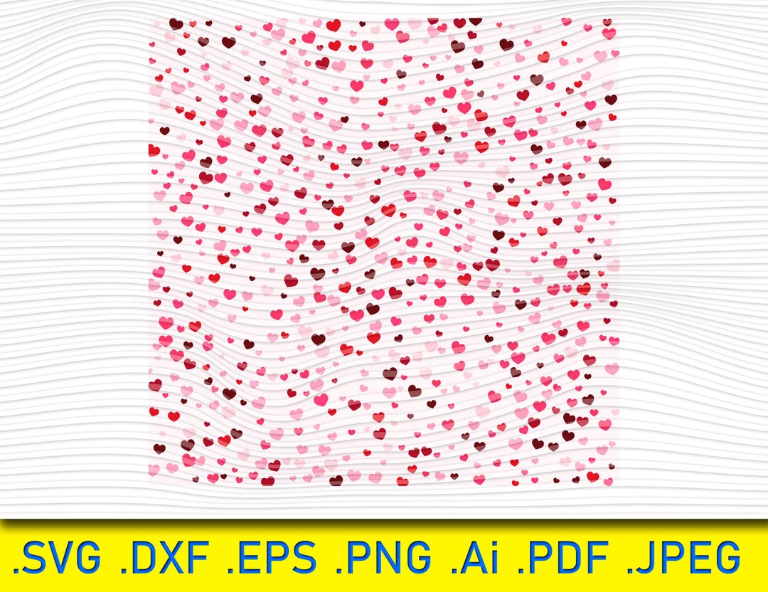 Hearts' Pattern Svg Art,love Svg, Heart Svg,valentine's Day,holiday ...