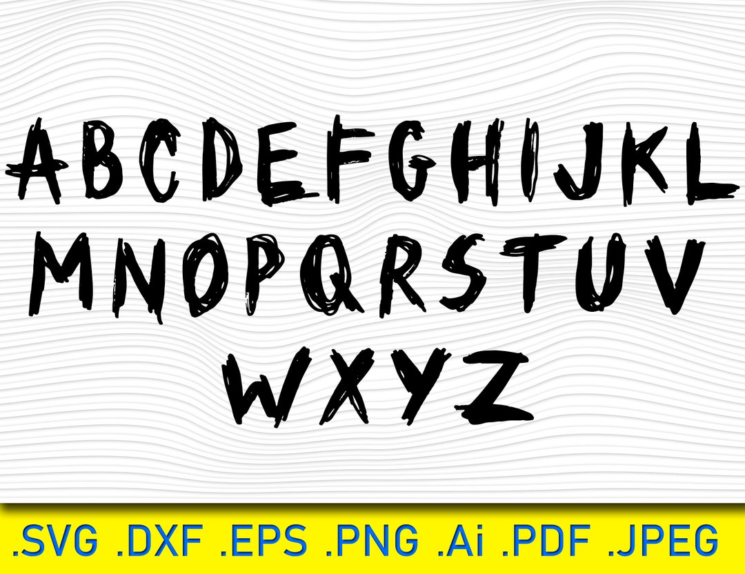 Font Svg, Alphabet Svg, Outline Font Svg, Doodle Font Svg, Handwritten ...
