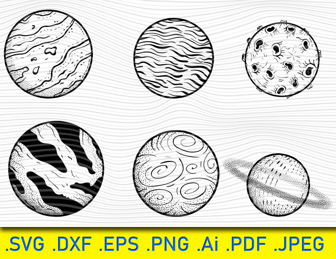 Planets SVG, Planet Svg, Space Svg, Earth Svg, Moon Svg, Svg Files for ...