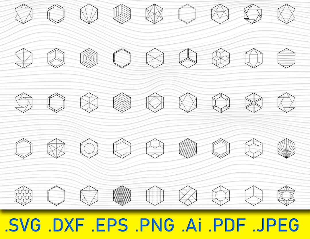 45 Hexagon Symbols Svg, Figures Svg, Hexagon Svg,sacred Symbols Svg ...