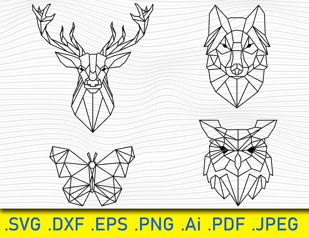 Geometric Animal Svg, Polygonal Svg, Origami Animal Svg, Animal Drawing ...