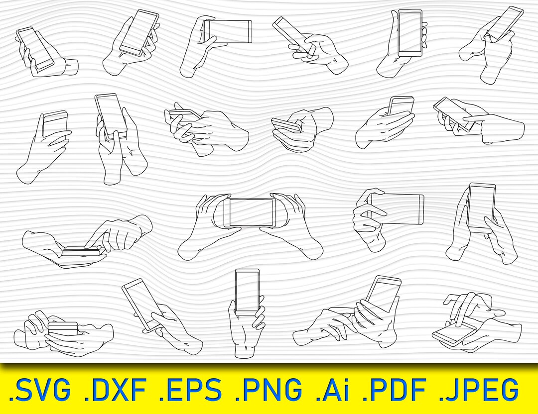 21 Hands Holding Modern Smartphone, Hand Holding Phone Svg, Phone Svg ...