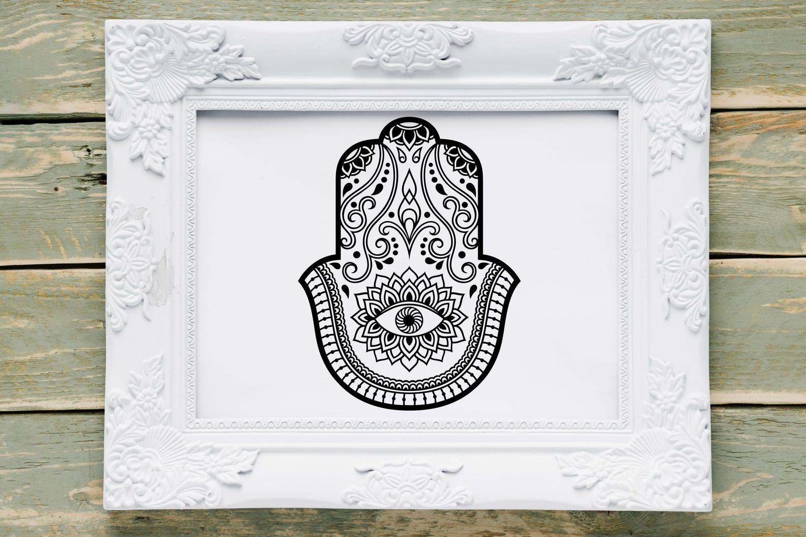 Hamsa Hand SVG: Mandala Eye, Tribal Tattoo, Cricut File - Etsy