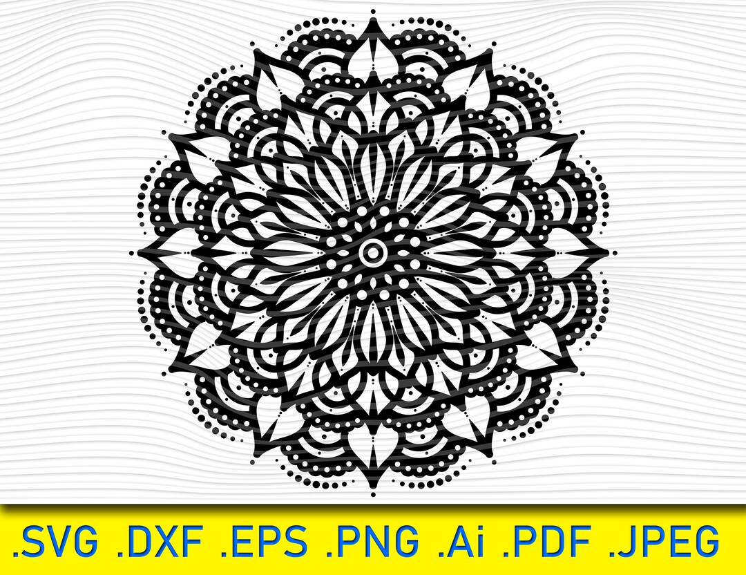Circular Mandala Mandalas Svgmandala Svg Files for Cricut - Etsy