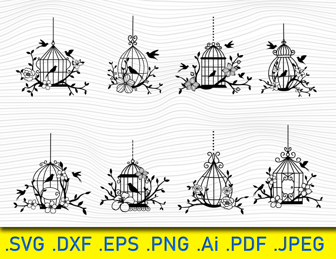 8 CAGES With BIRDS, CRICUT Files, Breeding/feeding Birds, Love, Cage ...