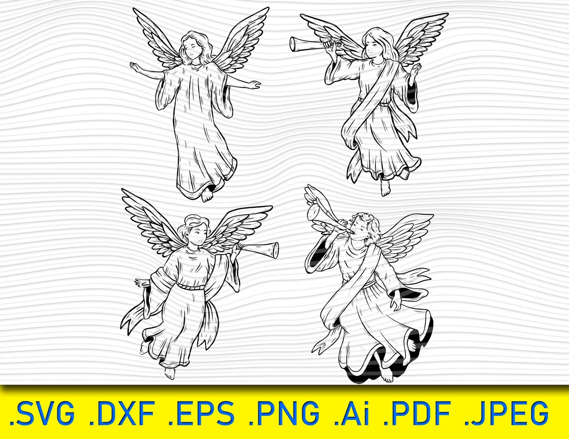 Angel SVG Christmas Angel SVG Files for Cricut Laser Cut Svg - Etsy
