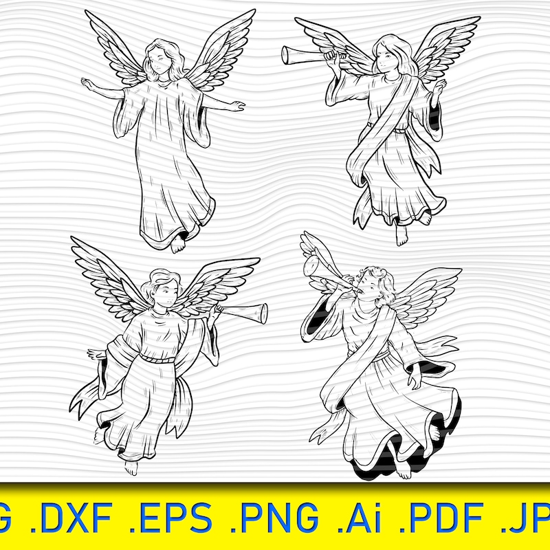 Angel Svg - Etsy