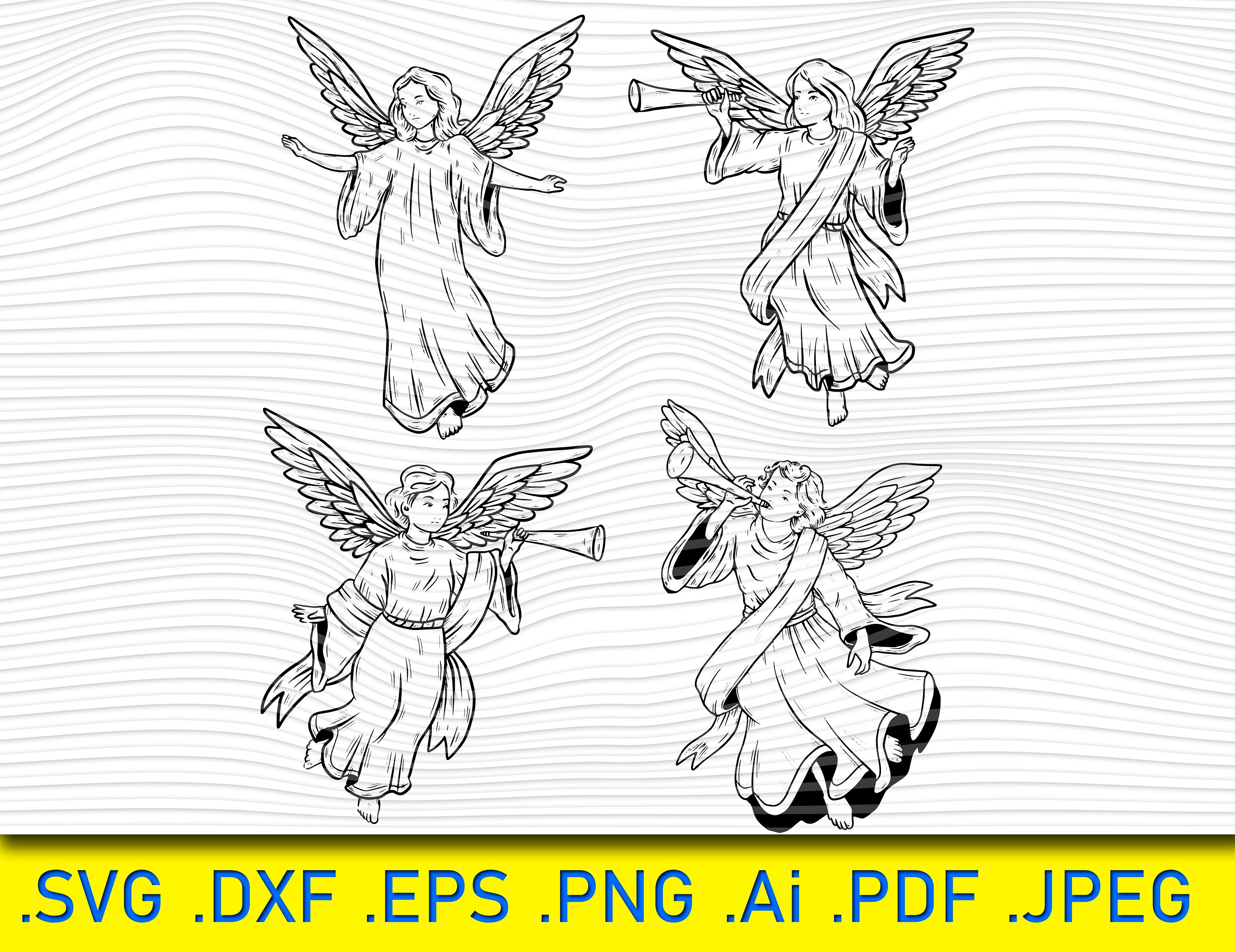 Angel SVG Christmas Angel SVG files for cricut laser cut svg | Etsy