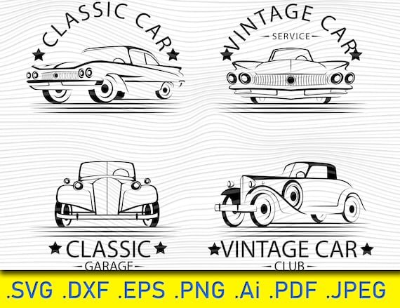 Vintage Car Classic Car SVG Files for Cricut Silhouette | Etsy