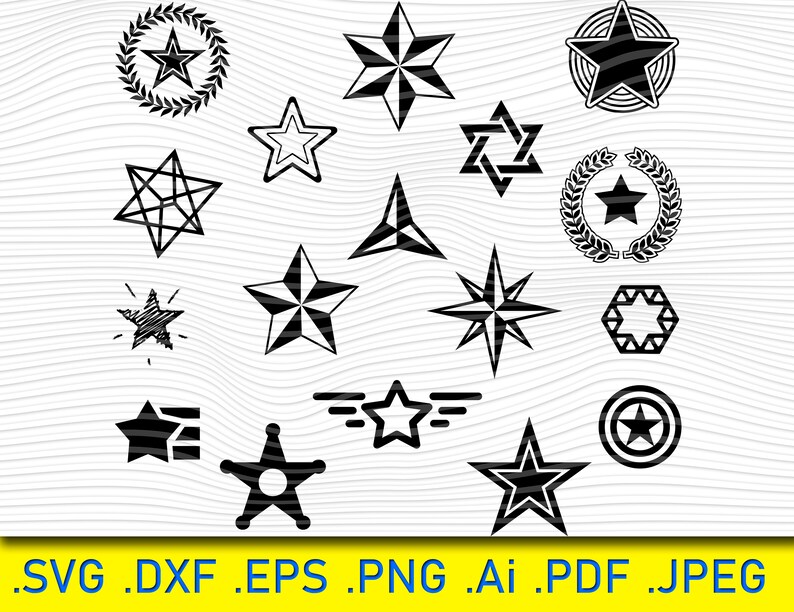 Stars SVG Bundle Star Vector Shooting Stars Svg File for | Etsy