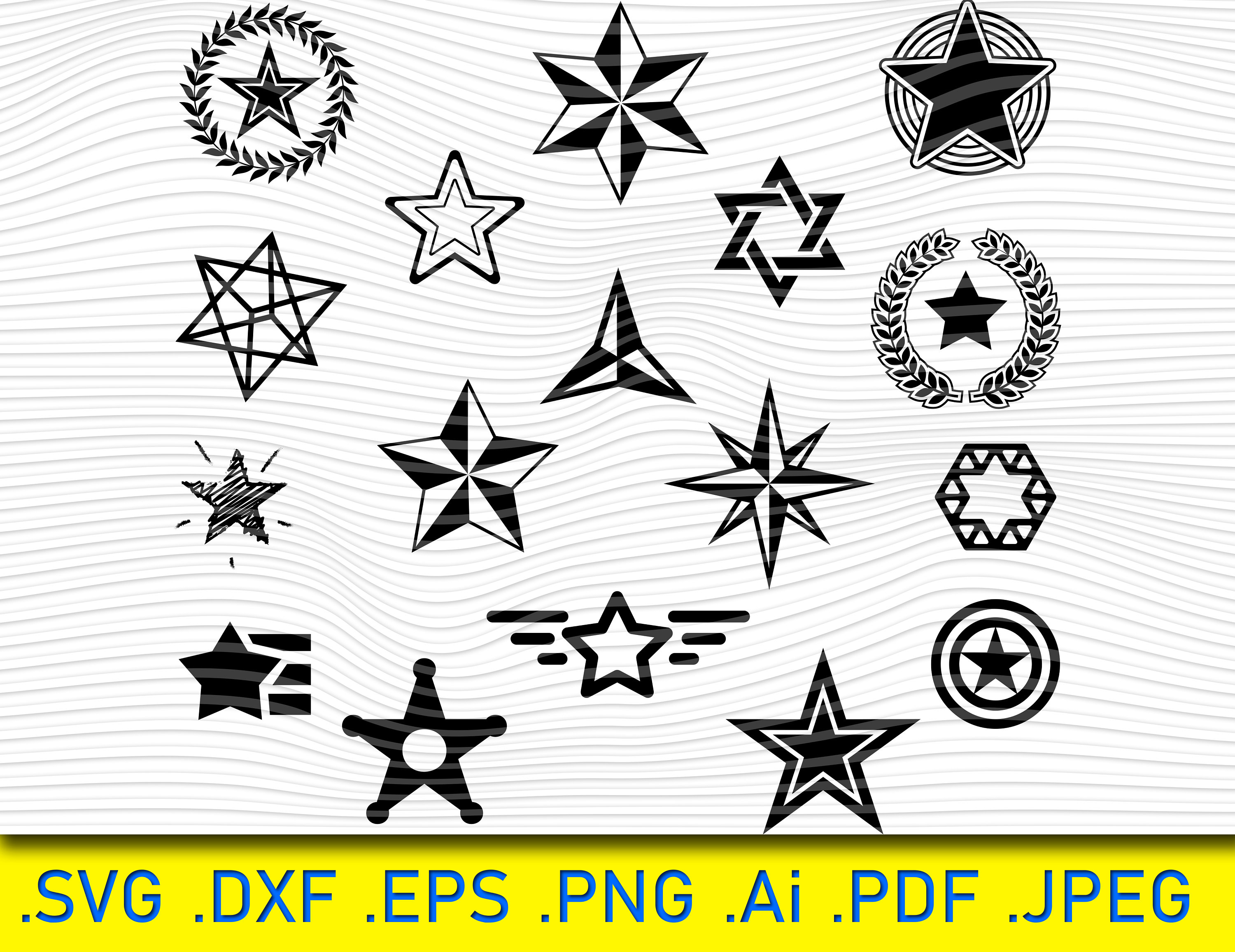 Stars SVG Bundle Star Vector Shooting Stars Svg File for - Etsy