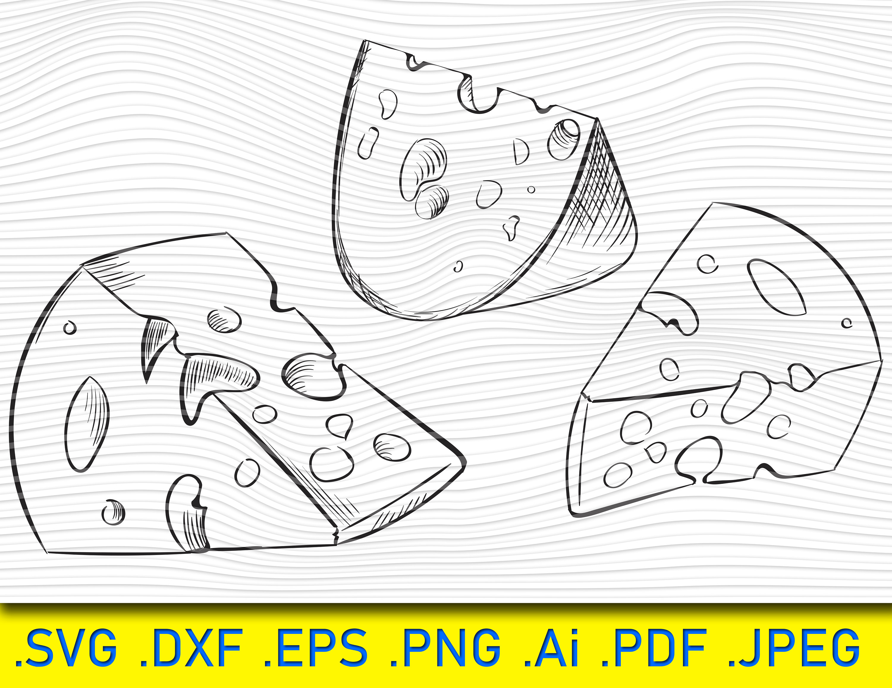 Cheese SVG Bundle Cheese SVG Cheese Clipart Cheese Cut - Etsy