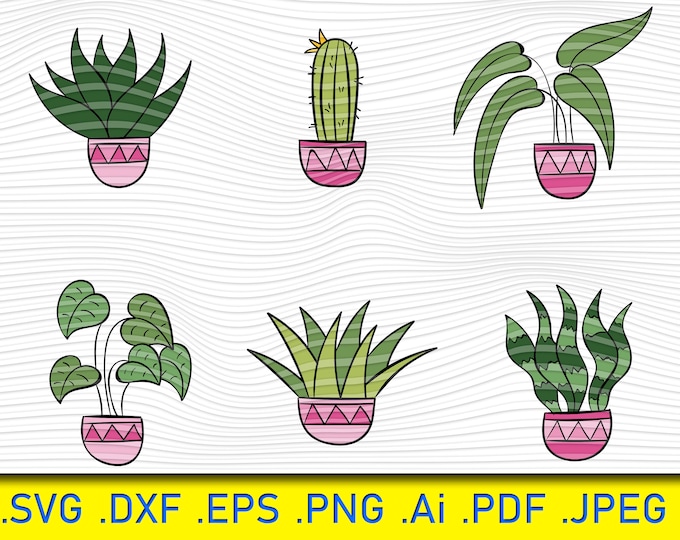 House Plants Svg, Potted Plant Svg, Hanging Plant Svg, Gardening Svg ...