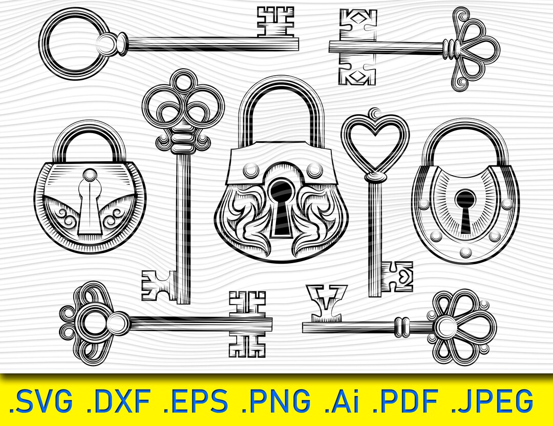 Key Svg Bundle,magic Key Svg,vintage Key Svg,lock Svg,key Lock Clipart ...
