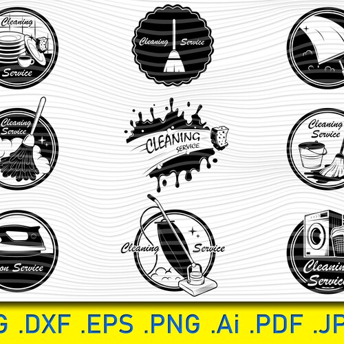 Cleaning Svg Cleaning Service Logo Svg Cleaning Cut Files - Etsy