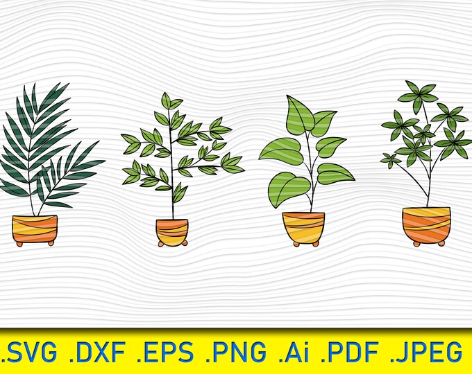 House Plants Svg, Potted Plant Svg, Hanging Plant Svg, Gardening Svg ...