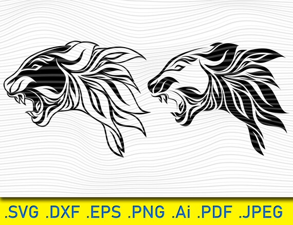Papercraft Craft Supplies & Tools Tiger Face for Silhouette DXF space cutting files Hunting ...