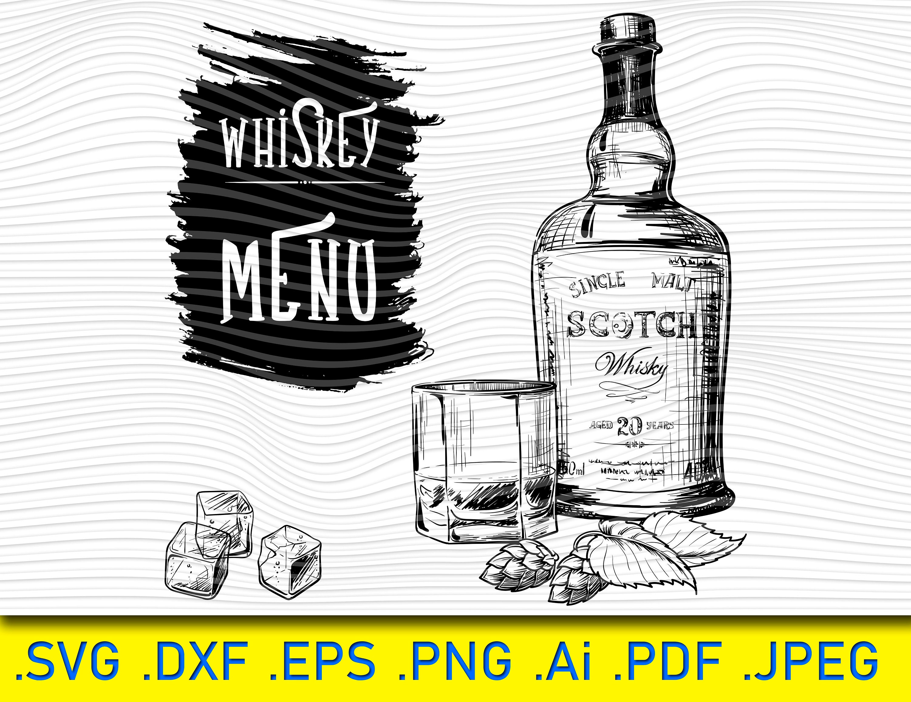 Menu Templated Whisky Businesses Alcohol menu design set | Etsy