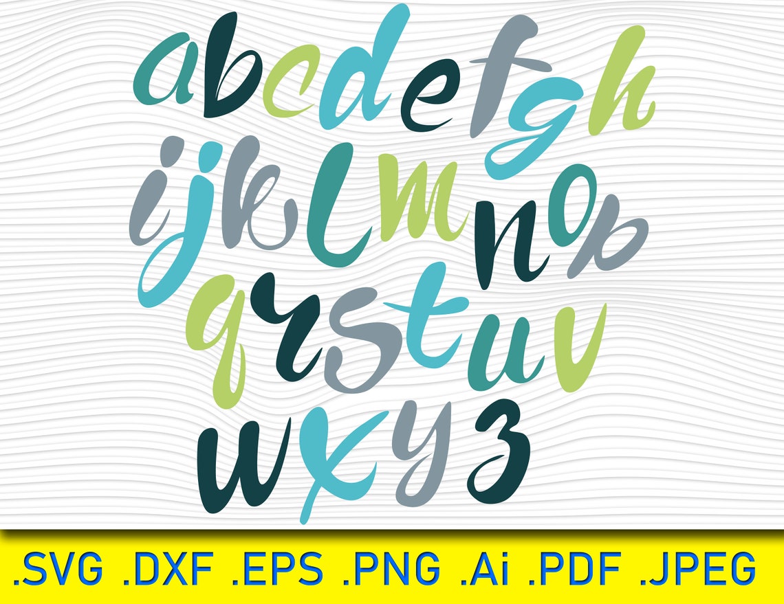 Colored Alphabet Alphabet Sublimation Pngalphabet - Etsy