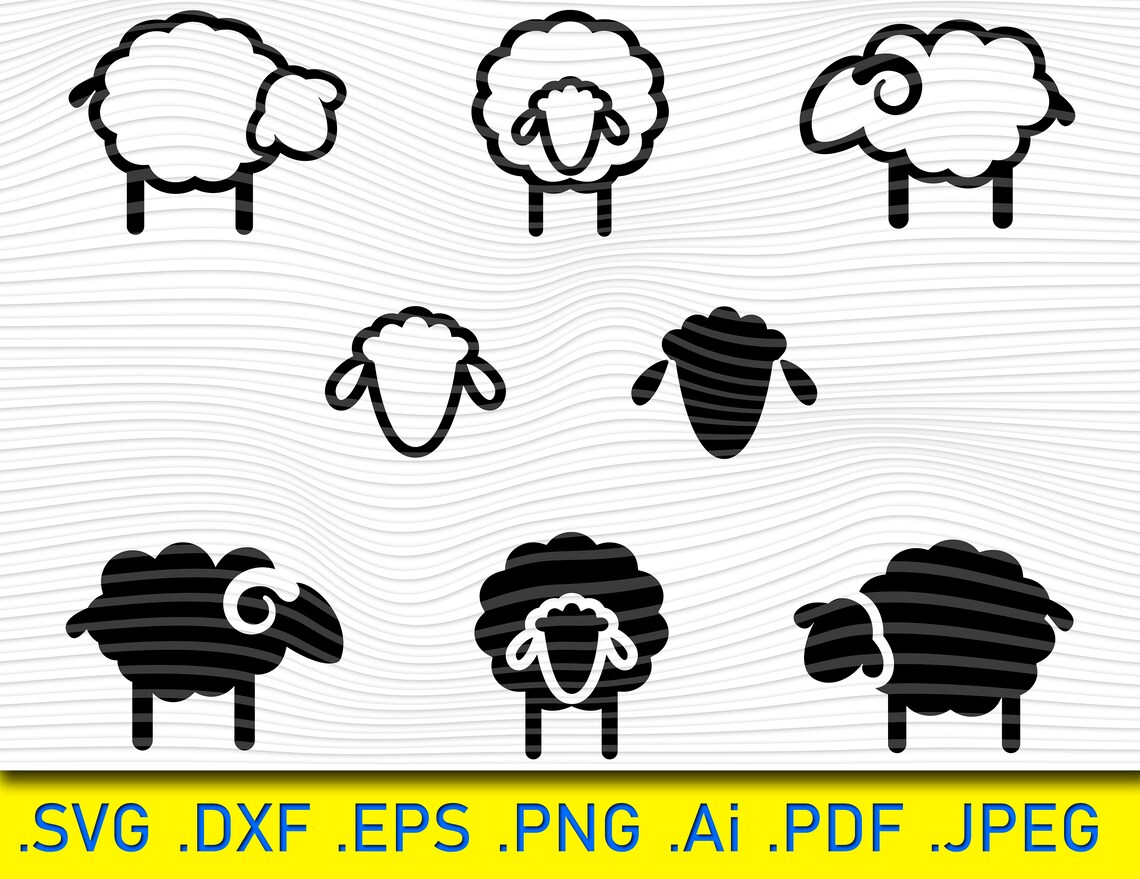 Sheep SVG Bundle Sheep Dxf Sheep Png Sheep Eps Sheep - Etsy