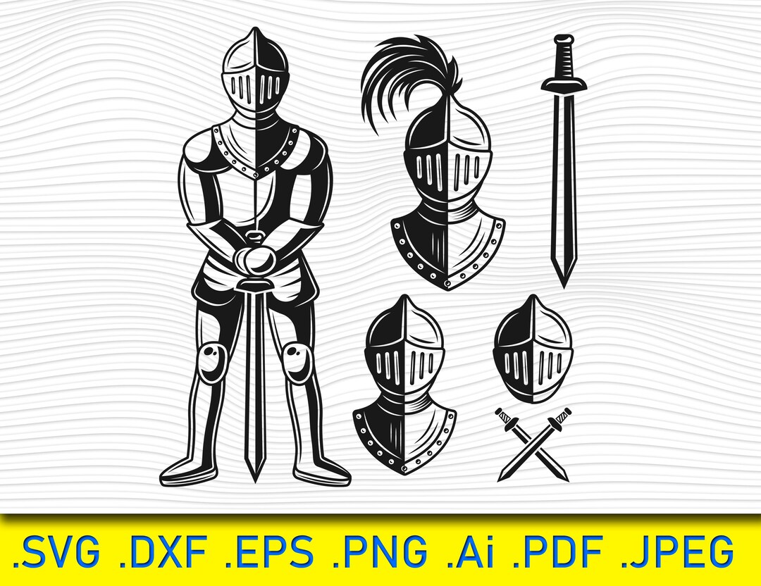 6 Knights Tools Svg,armor Svg,swordsman Svg,medievel Helmet,warrior Svg ...
