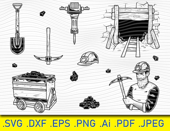 14 Mining Logo SVG Mining Svg Pickaxe Svg Mining Clipart | Etsy