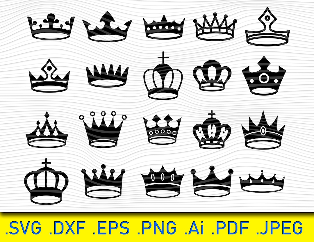 20 Crowns SVG Bundle,queen Svg,king Svg,princess Svg,prince Svg,crown ...