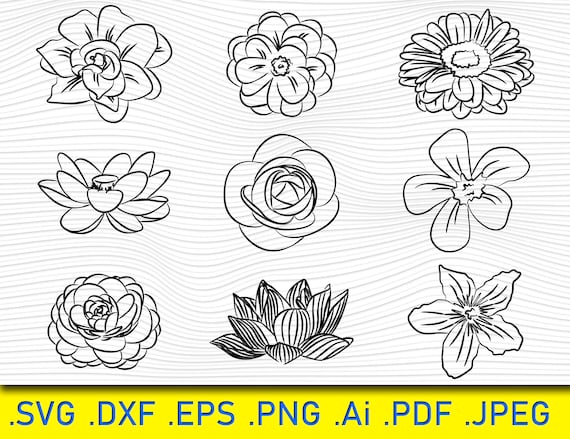 Flower Bundle Svg Flower Spray Svg Floral Svg Sign Svg - Etsy