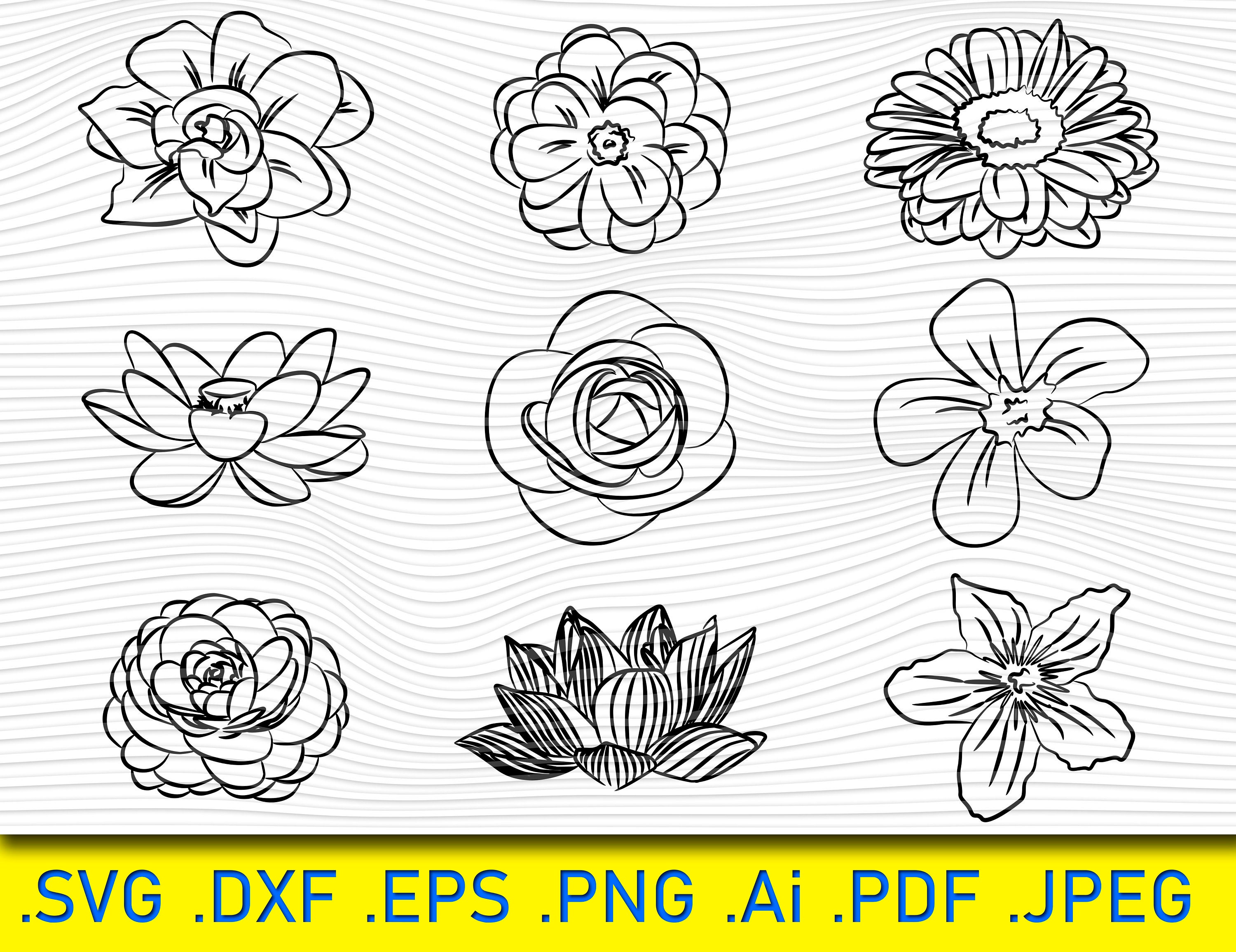 Flower Bundle Svg Flower Spray Svg Floral Svg Sign Svg - Etsy