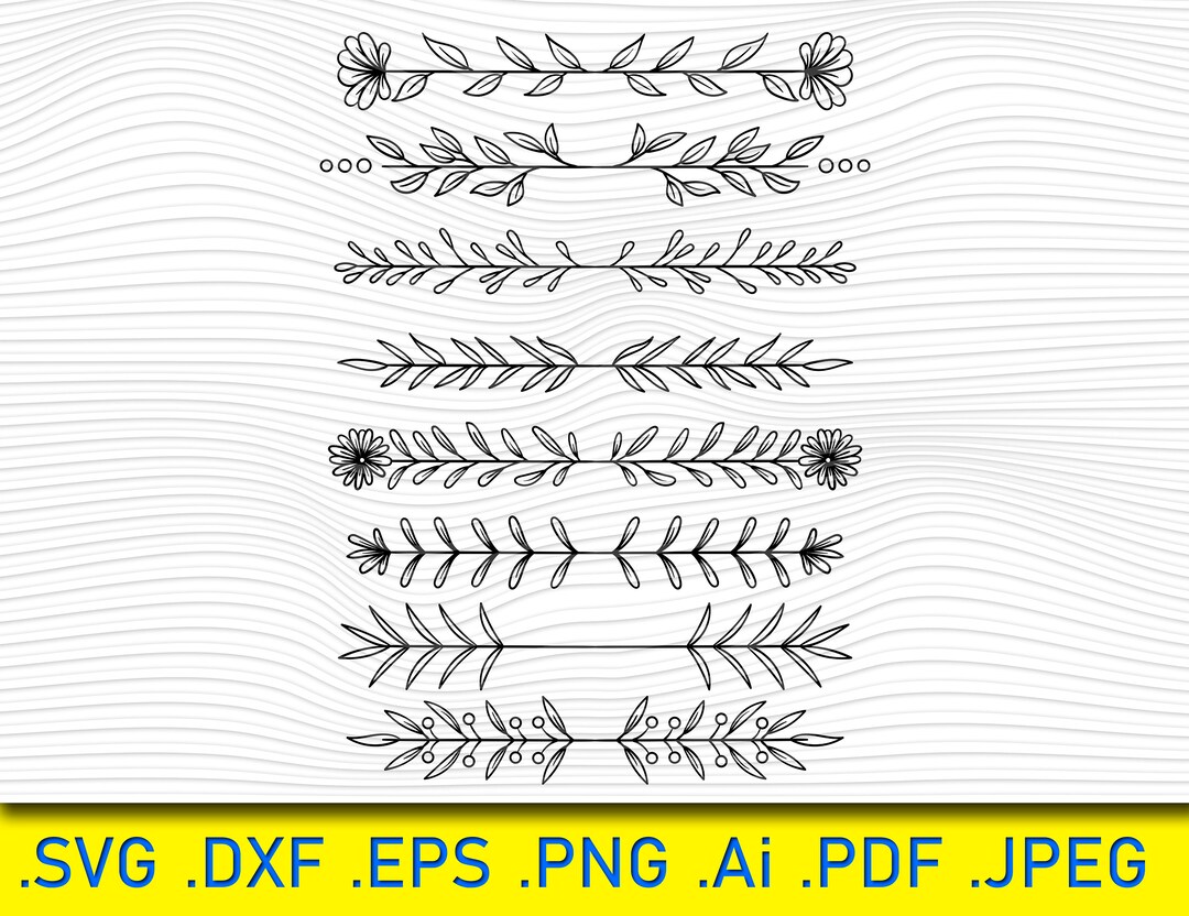 Floral Decorations, FLOWERS in SVG, Ornamental, Corner Lines, Plants ...