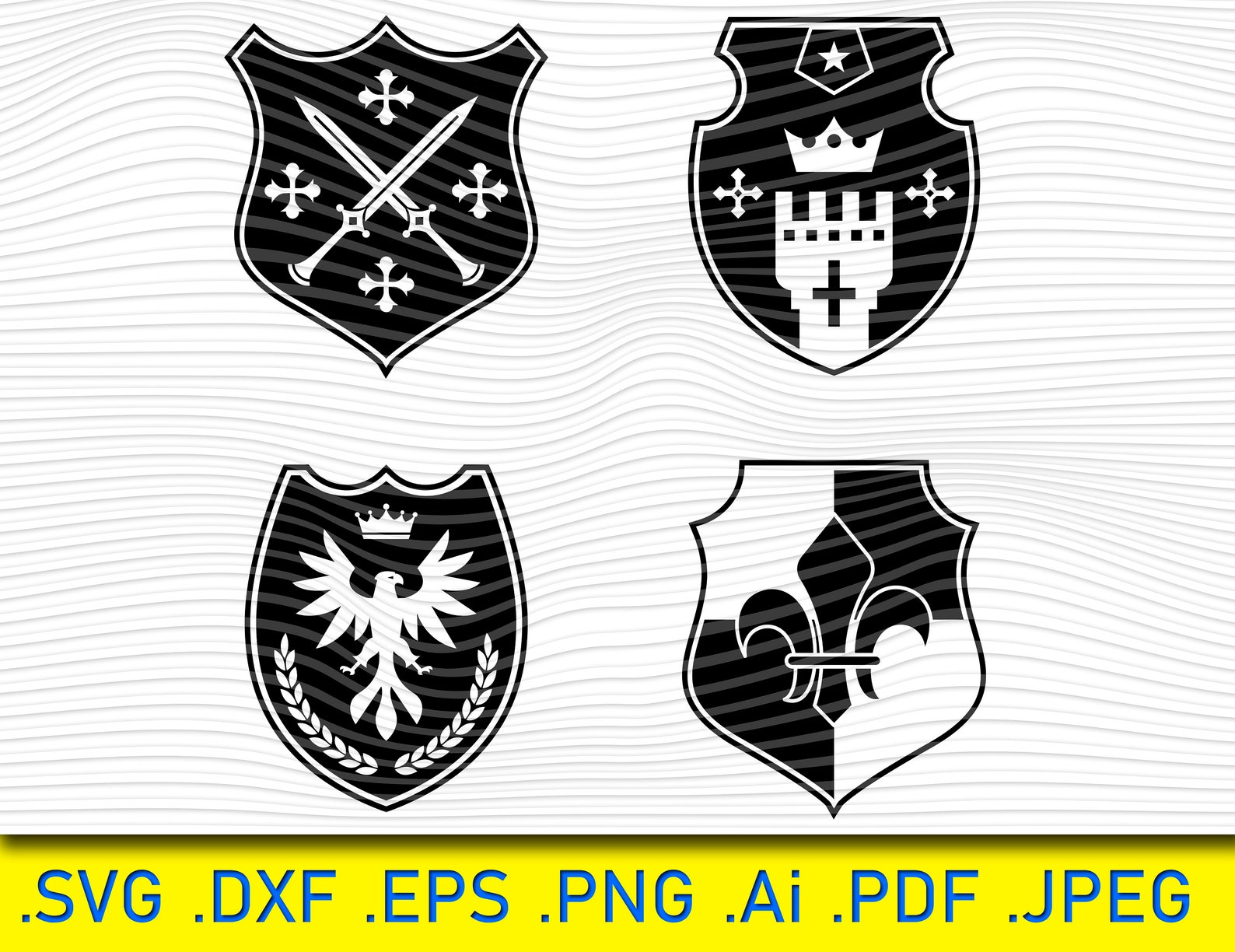 Ritterschild Wappen Emblem Svg Wappen Ritter - Etsy.de