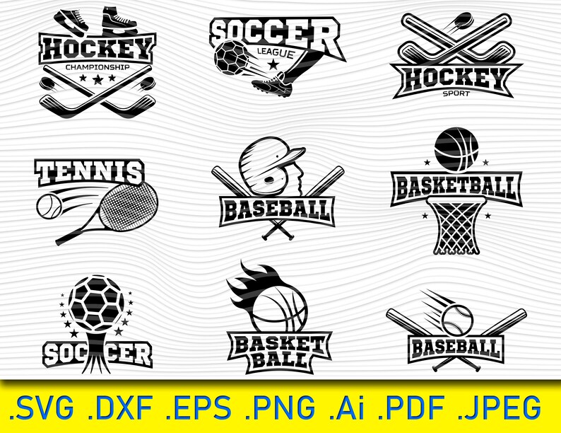Sport Symbols SVG Bundle Sport Icons SVG Sport Clipart - Etsy