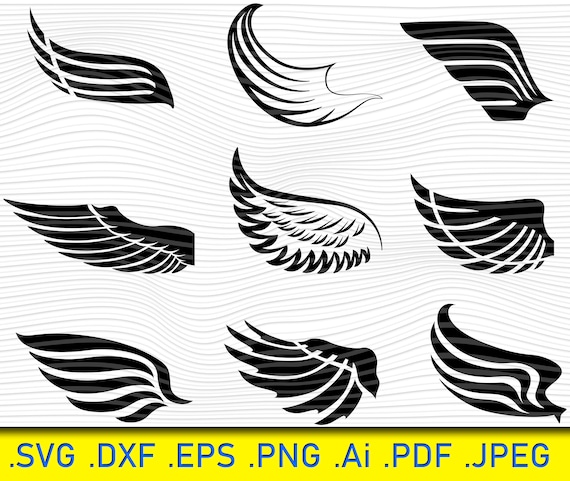 Wings Svg Angel Wings Svgsvg Files for Cricutwings - Etsy New Zealand