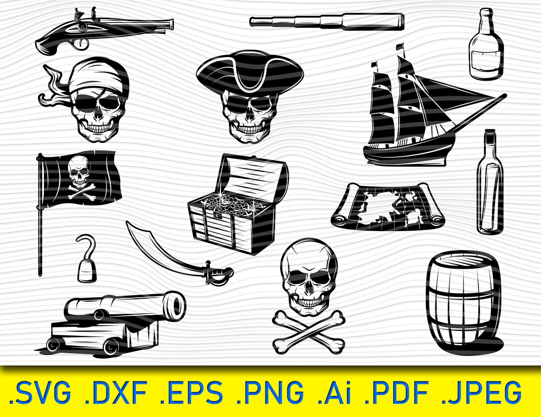 16 Pirate SVG Bundle, Pirate SVG, Pirate Clipart, Pirate Cut Files for ...