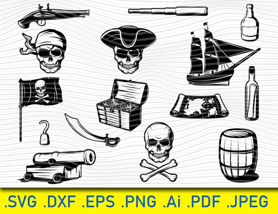 16 Pirate SVG Bundle Pirate SVG Pirate Clipart Pirate Cut | Etsy