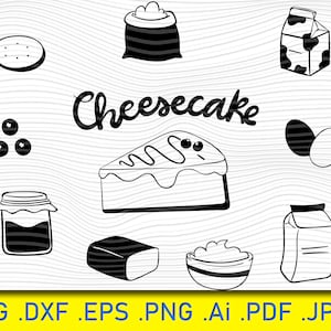Cheesecake Scene SVG: Friends TV Show, Cricut & Silhouette (digital ...