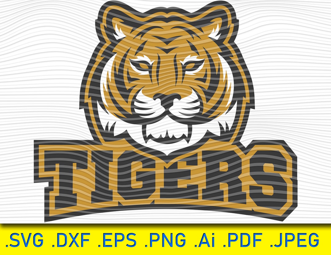 Tiger Svg File, Tiger Original Svg Design, Animals Svg, Tiger Mascot ...
