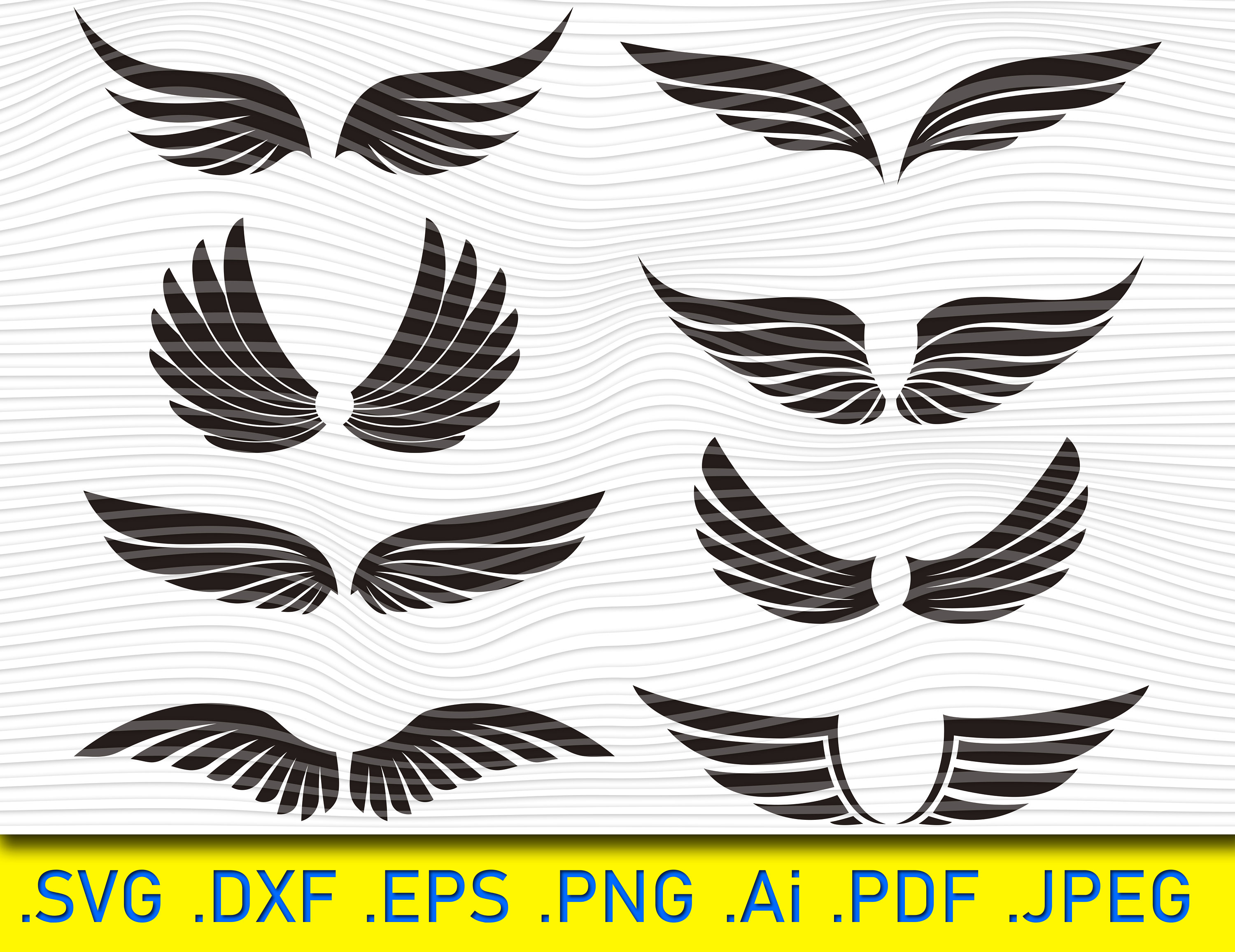 Angel Wings Svg,wings Svg,svg Files for Cricut,wings Silhouette, , Dxf ...