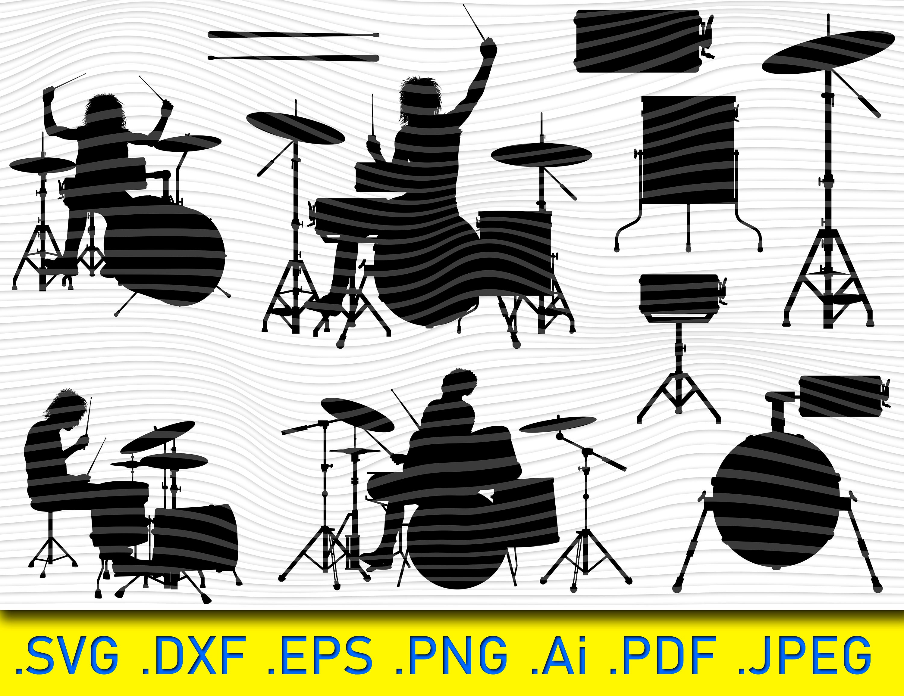 Drummers Musicians Playing DRUM SVG Drummer Svg Music - Etsy