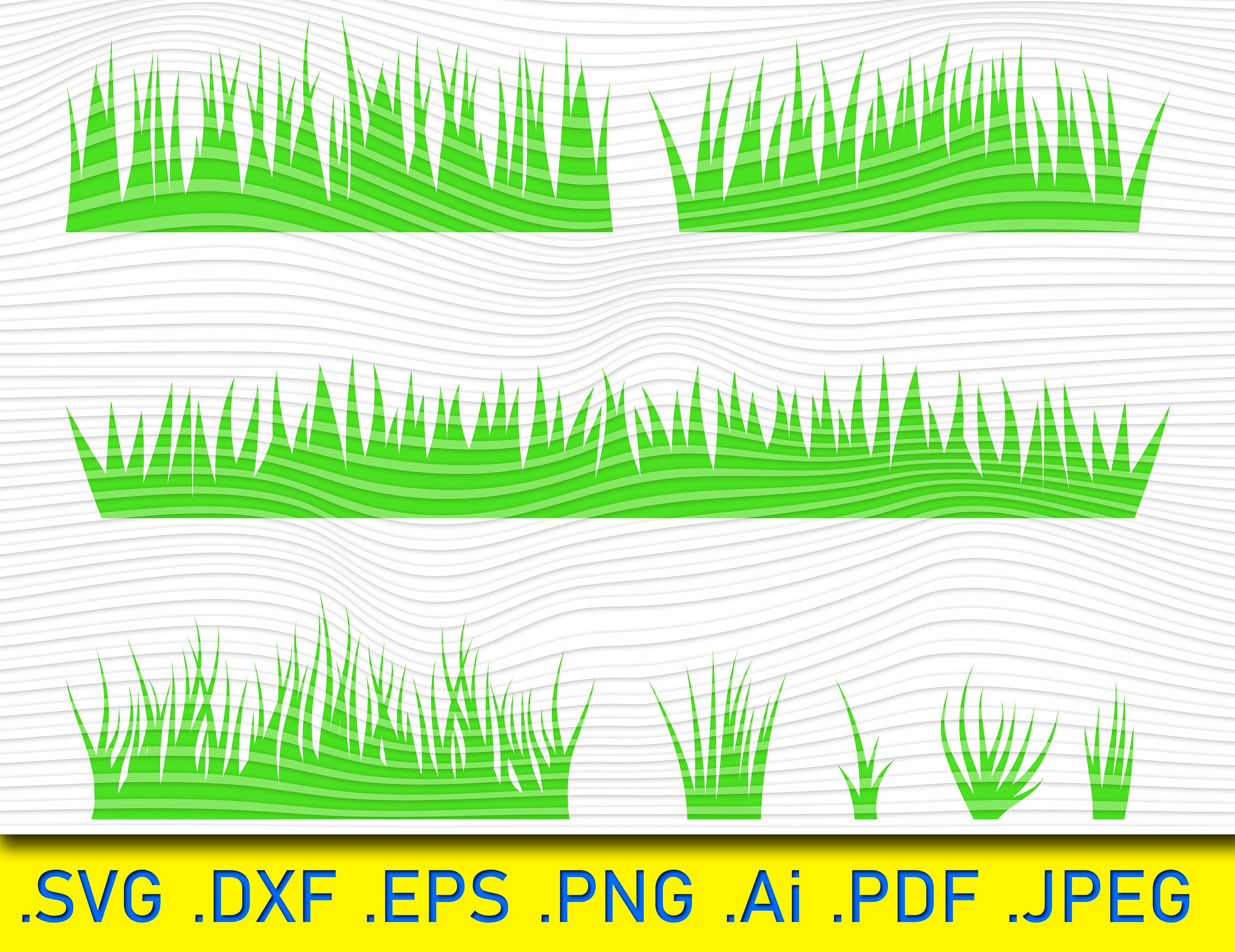 Grass SVG Bundle, Grass SVG Clipart, Wild Grass Svg, Wild Grass Border ...
