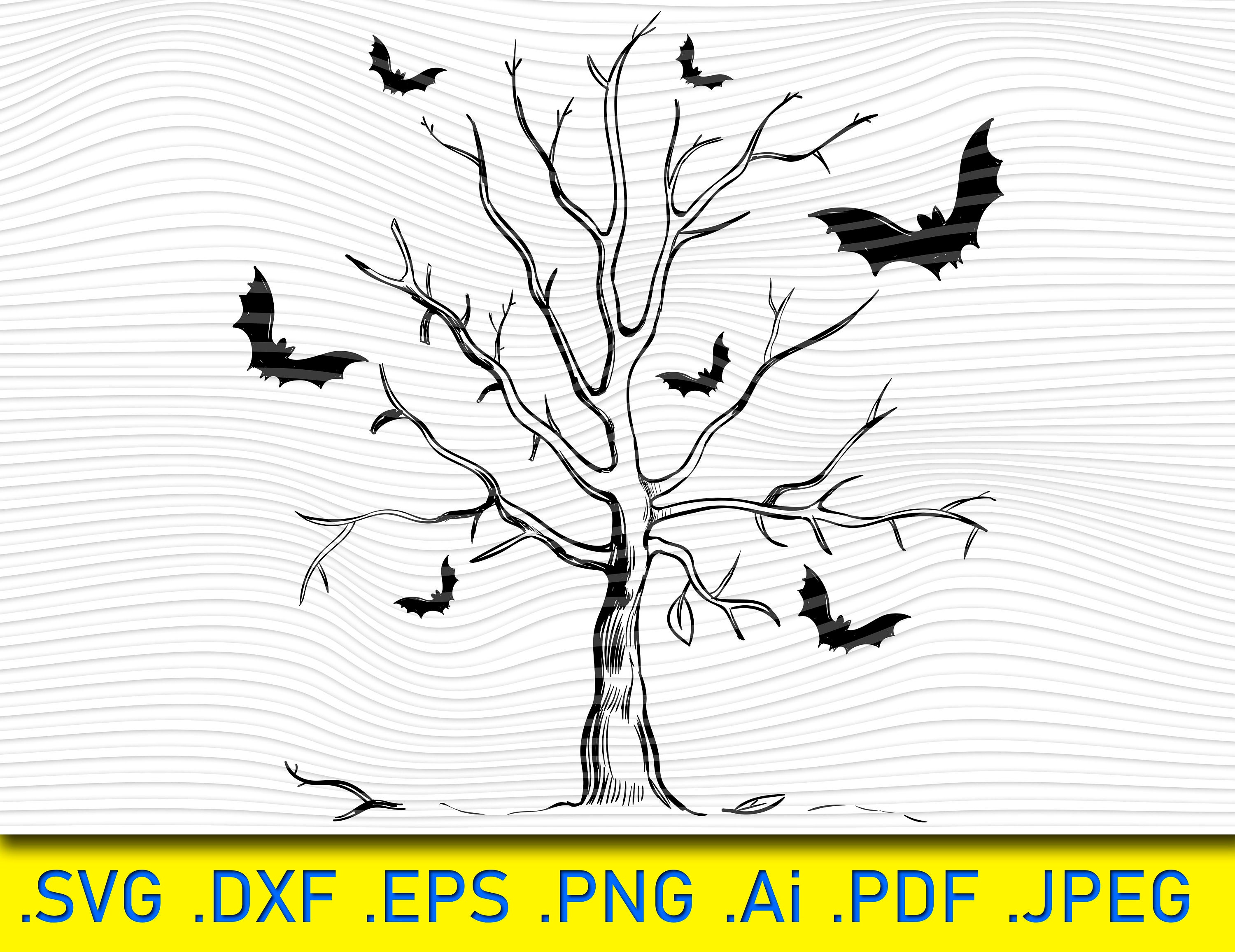 Halloween Tree Svg Tree Clipart Halloween Tree Svg Svg - Etsy